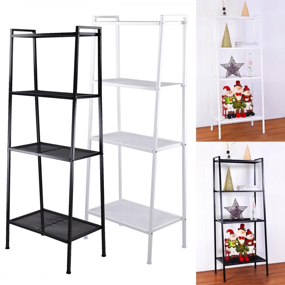 Topcobe Multifunctional Ladder Shelf Stand Metal Storage Shelves Rack ...