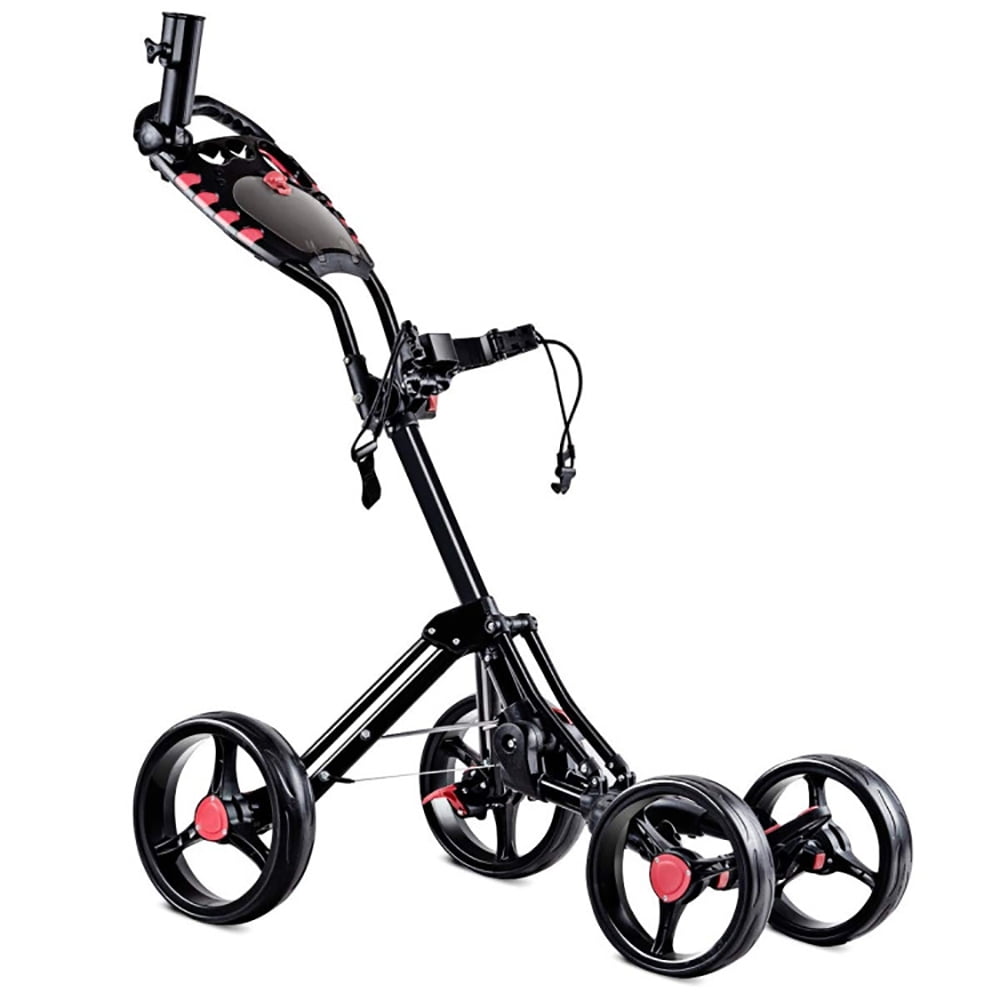 Topcobe 4 Wheel Folding Golf Pull Push Cart Trolley, Foldable ...