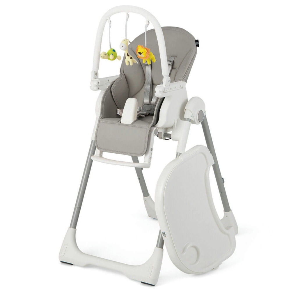 Topcobe 4-in-1 Foldable Baby High Chair with 7 Adjustable Heights and ...