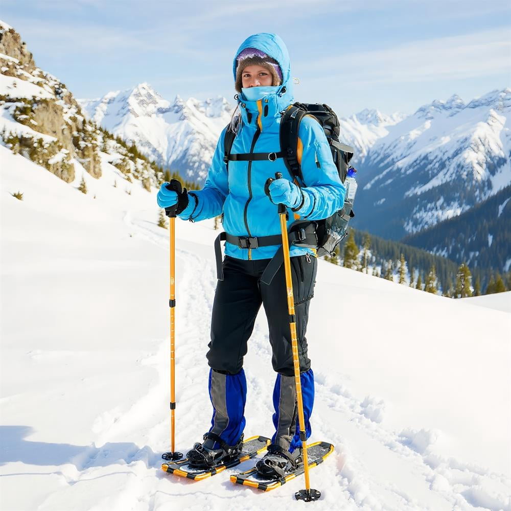 Topcobe 4-in-1 Lightweight Terrain Snowshoes with Flexible Pivot System ...