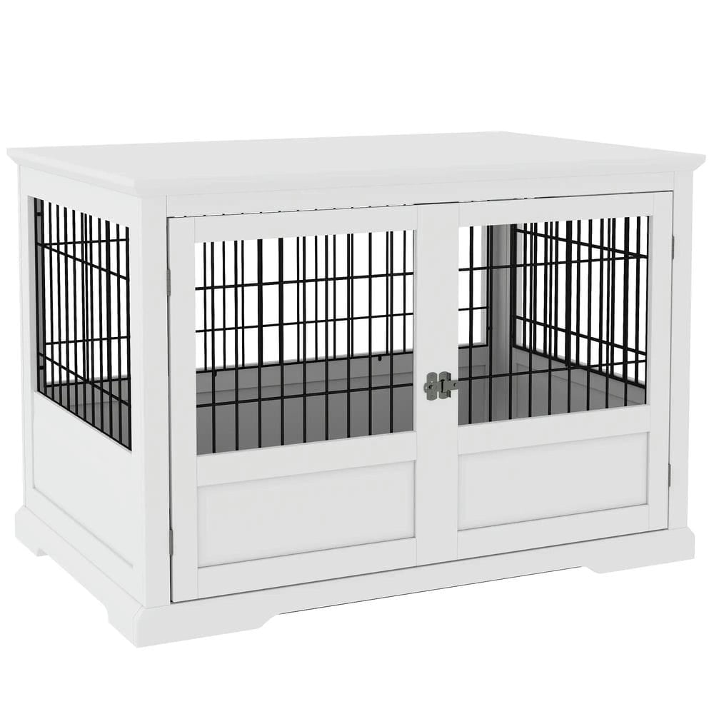 Topcobe 43" Dog Crate Furniture with 3 Doors, Removable Tray, for Extra ...