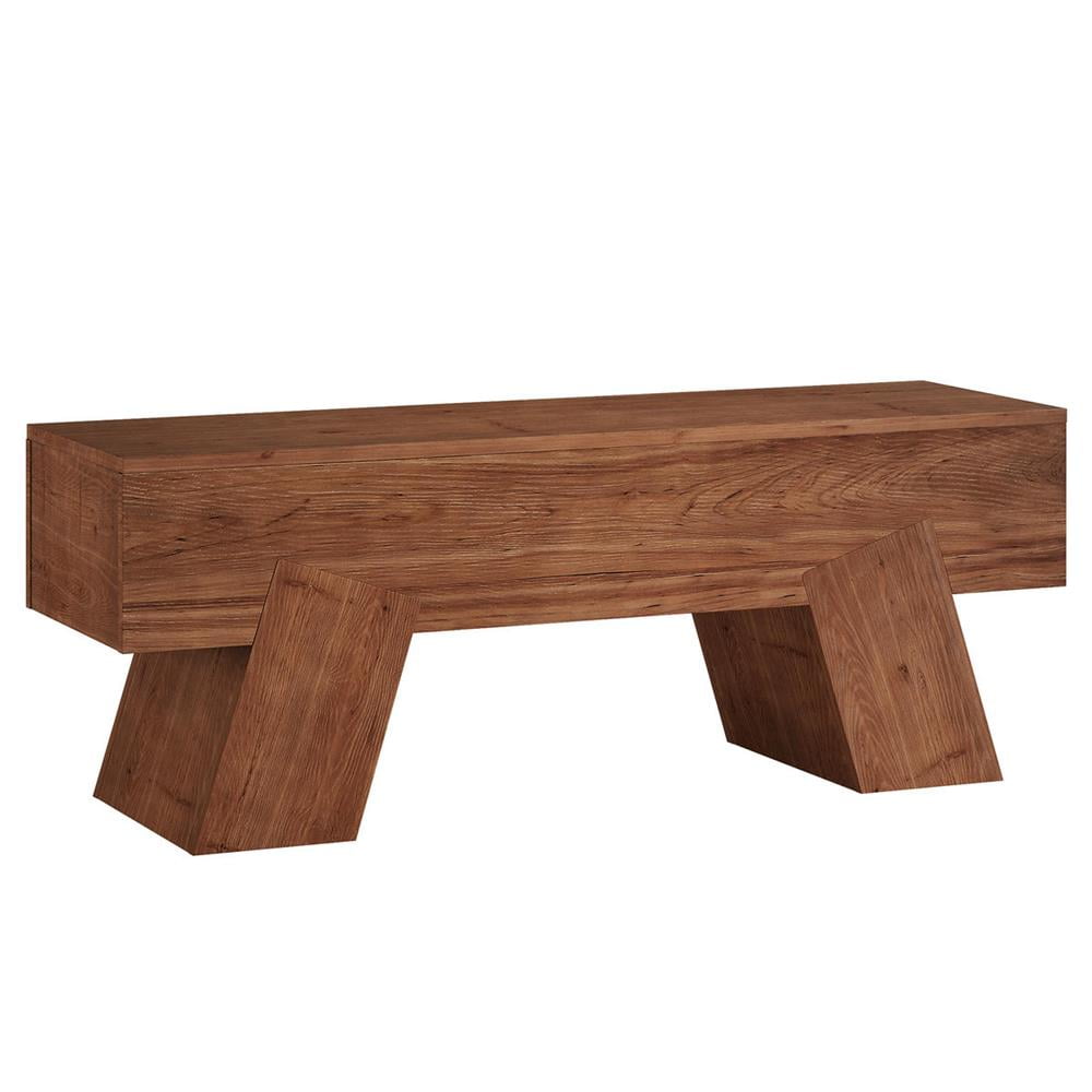 Topcobe 47-Inch Wooden Entryway Bench, End of Bed Bench with Sturdy ...