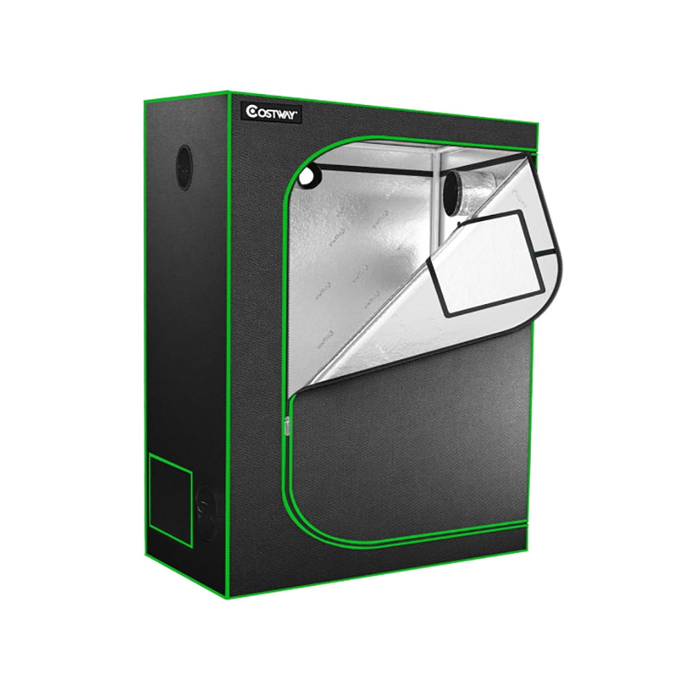 Topcobe 48 x 24 x 60 Inch Mylar Hydroponic Grow Tent with Observation ...