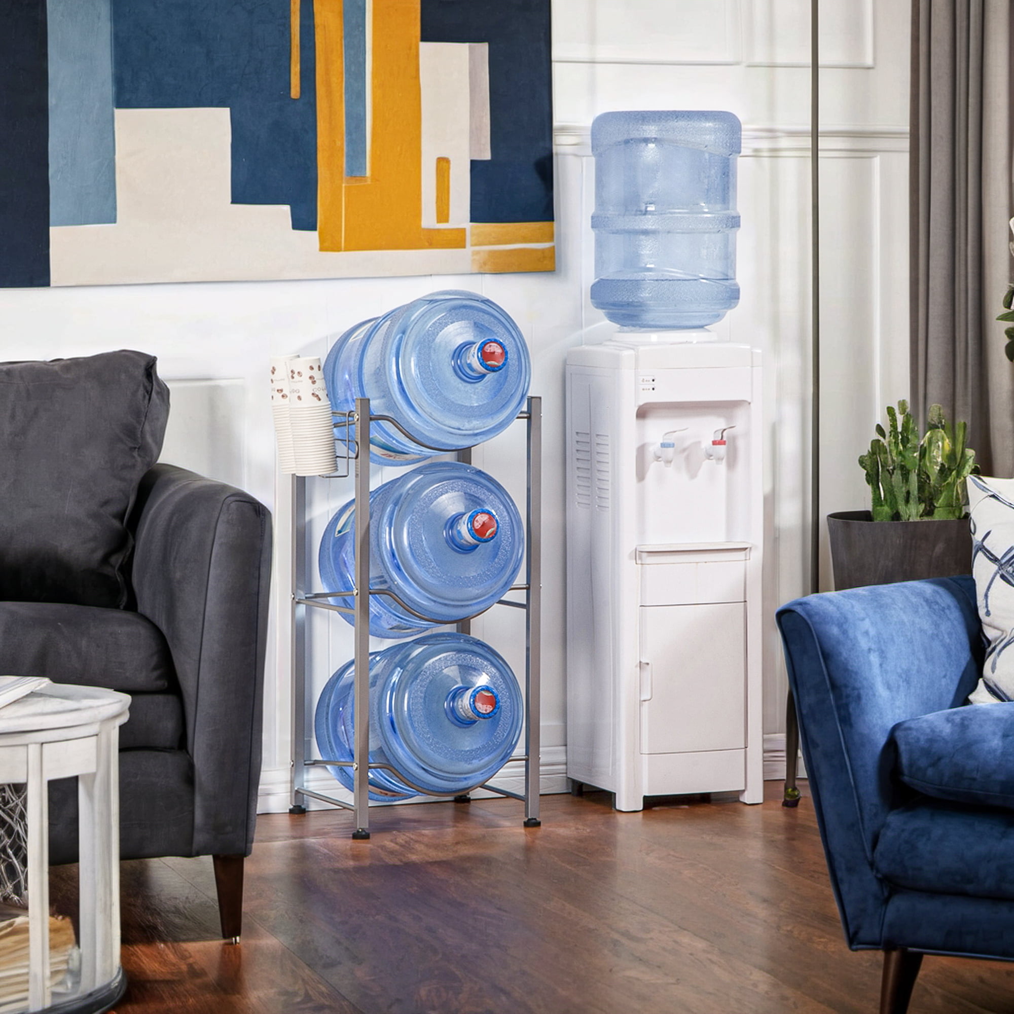 Topcobe 5/4/3 Tier Water Bottle Holder Cooler Jug Rack, 5 Gallon Bottle ...