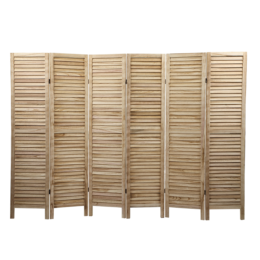 Topcobe 5.6 Ft Tall Louvered Room Divider for Home Office, 6-Panel ...