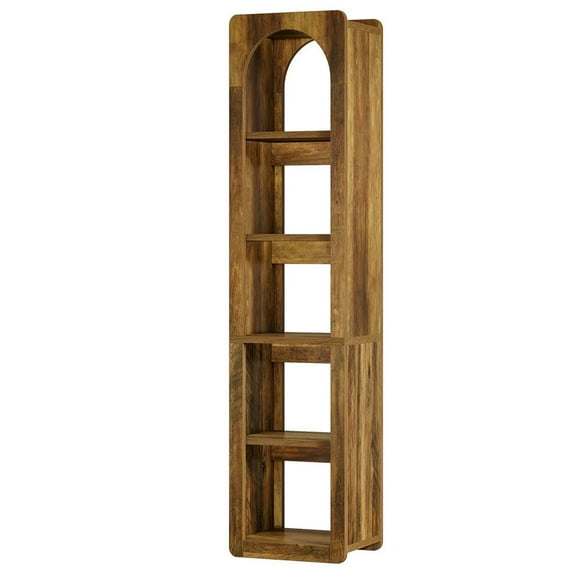 Topcobe 5-Tier Corner Bookcase, 70.8" Bookshelf with Open Storage ...