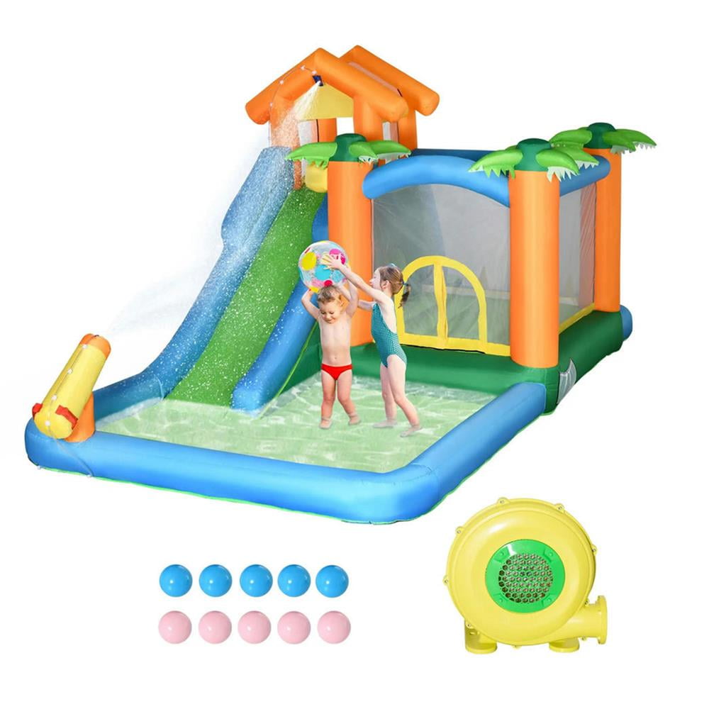 Topcobe 5-in-1 Kids Inflatable Bounce House Jumping Castle with Slide ...