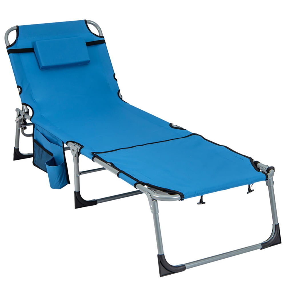 Topcobe 5-position Outdoor Folding Chaise Lounge Chair, Outdoor Deck ...