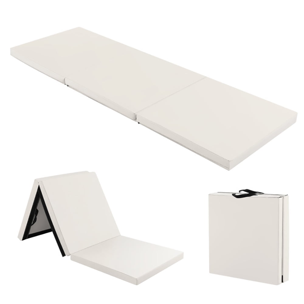 Topcobe 6 x 2 FT Tri-Fold Gym Mat with Handles and Removable Zippered ...