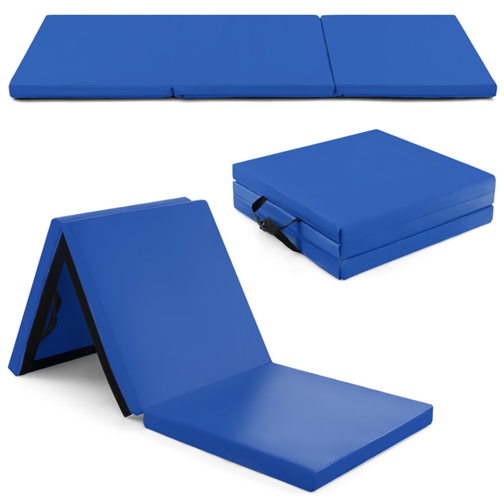 Topcobe 6 x 2 FT Tri-Fold Gym Mat with Handles and Removable Zippered ...