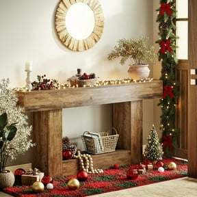 Topcobe 63-Inch Console Table, Farmhouse Wooden Sofa Table Entryway ...