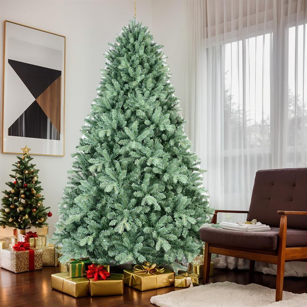 Topcobe 7.5Ft Artificial Christmas Tree with Blue Green Tint, Premium ...