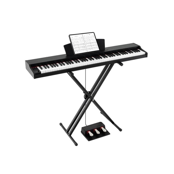 Topcobe 88-Key Keyboard Piano Set with Adjustable Stand, Keyboard Piano ...