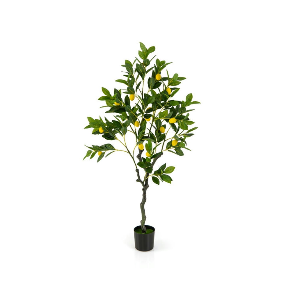 Topcobe Artificial Lemon Tree 4 Feet Tall Fake Lemon Plant wuth Lemon ...