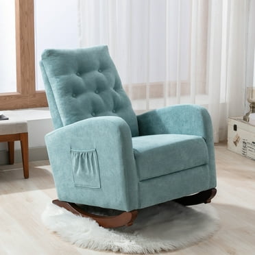 KINFFICT Accent Rocking Chair for Nursery, Upholstered Glider for ...