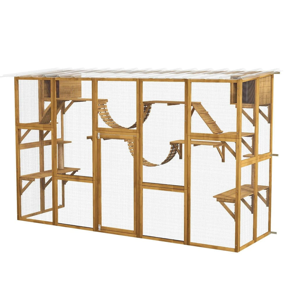 Topcobe Catio Playground Cat Window Box Outside Enclosure for Multiple ...