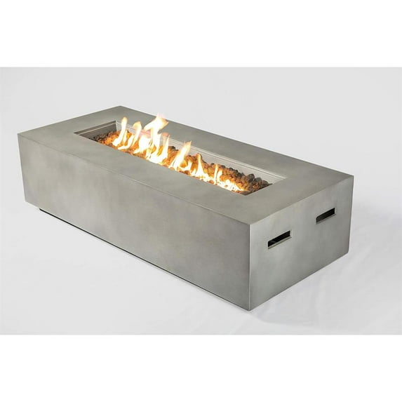Topcobe Concrete-Style Fire Pit Table, Propane/Natural Gas Powered ...
