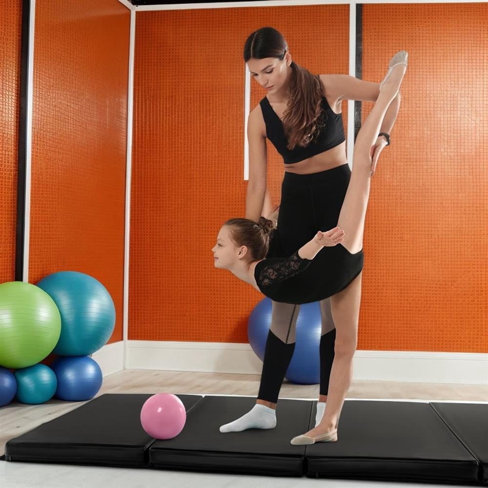 Topcobe Folding Gymnastics Mat with Carry Handles and Sweatproof ...