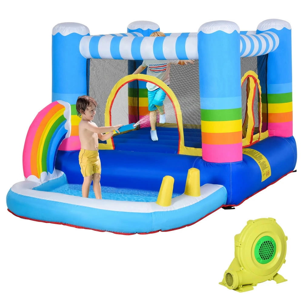 Topcobe Inflatable Bounce House for Kids 2-in-1 Jumping Castle for ...