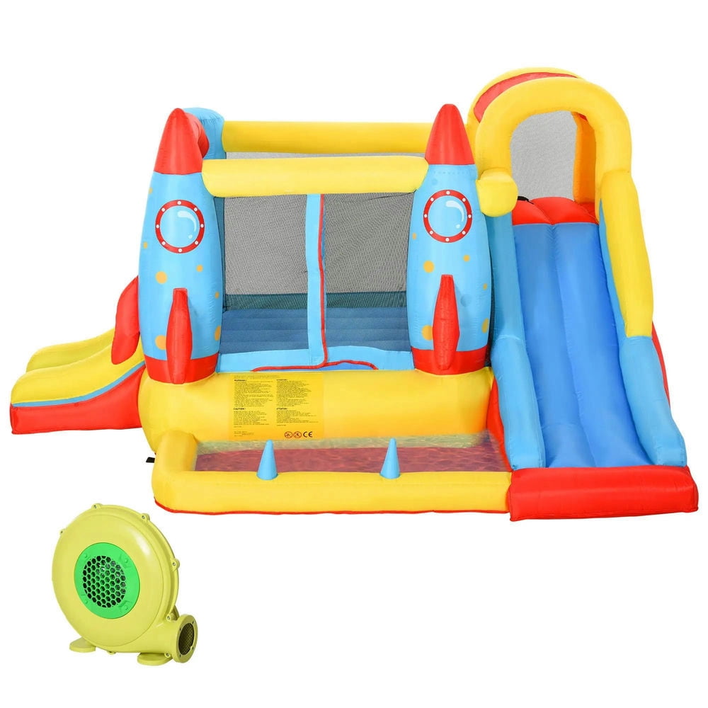 Topcobe Kids Inflatable Water Slide, 4-in-1 Bounce House Jumping Castle ...