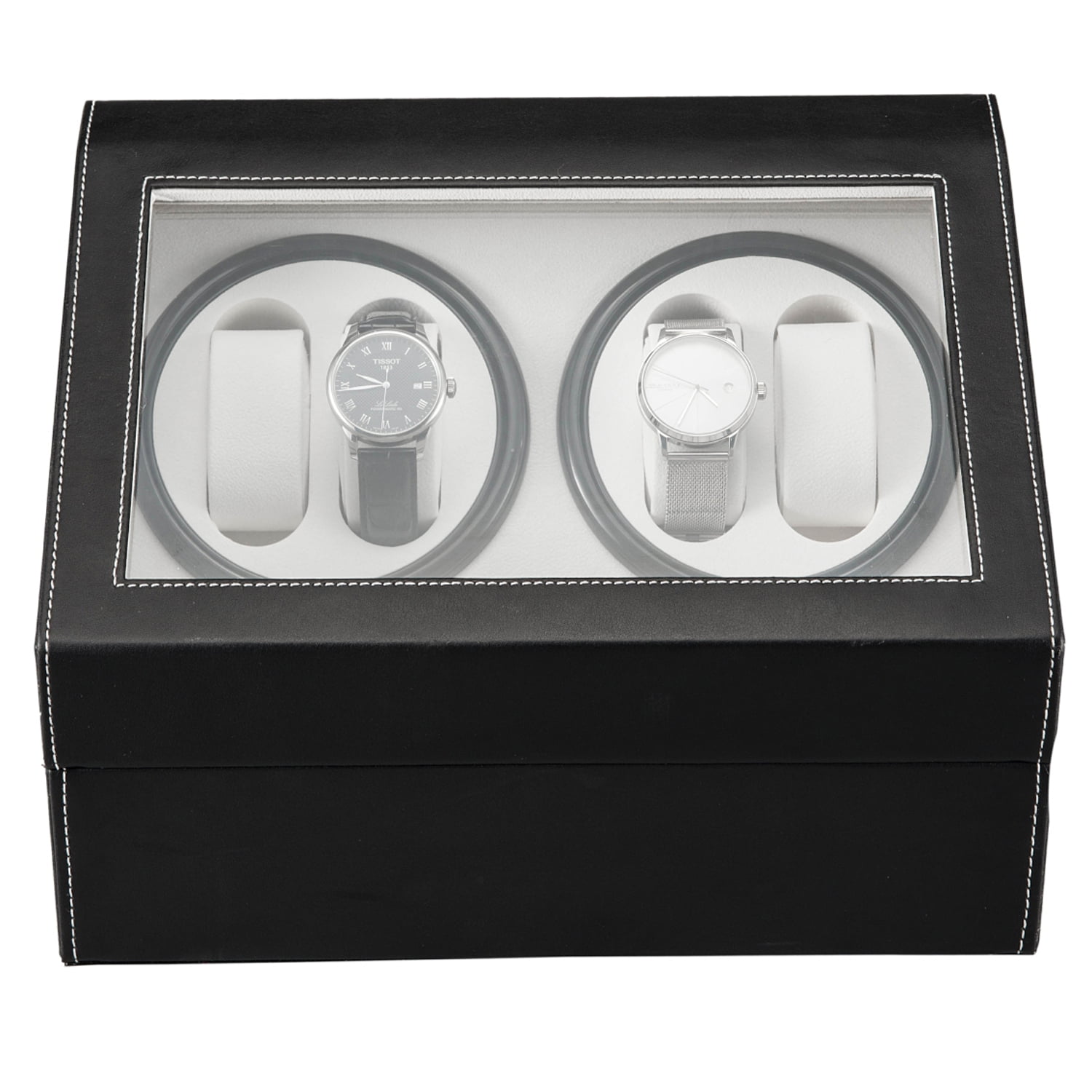 Topcobe Leather Watch Storage Winder, Auto Display Case Box Automatic ...
