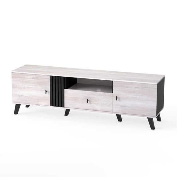 Topcobe Mid Century Modern TV Stand Entertainment Center for 80 Inch ...