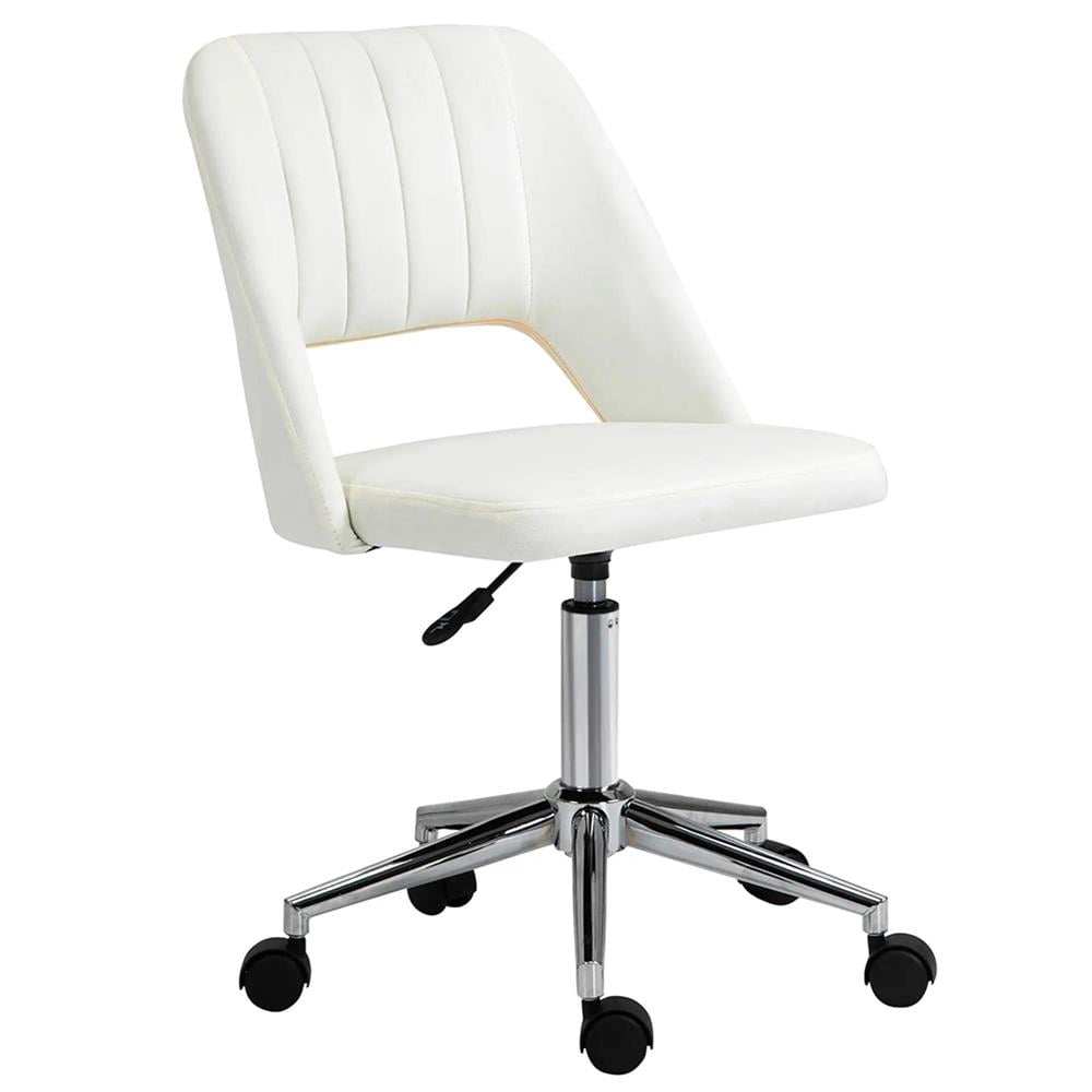 Topcobe Modern Mid Back Office Chair with Velvet Fabric, Swivel ...