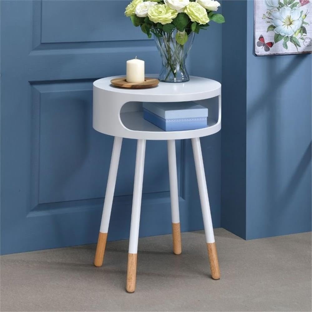 Topcobe Modern Round End Table Sofa Side Table for Living Room Bedroom ...