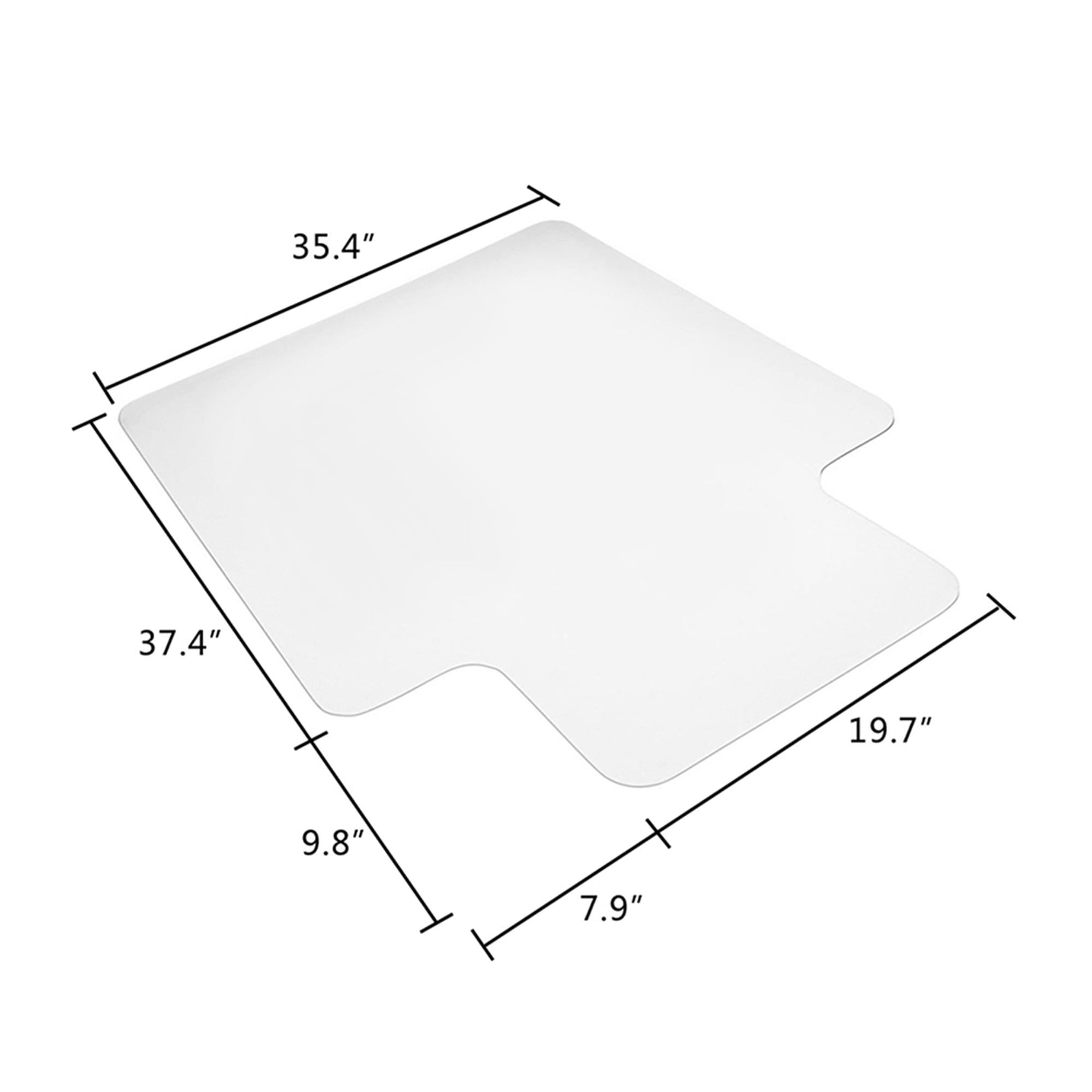 Topcobe Office Chair Anti-slip Mat without Nails Transparent Carpet ...