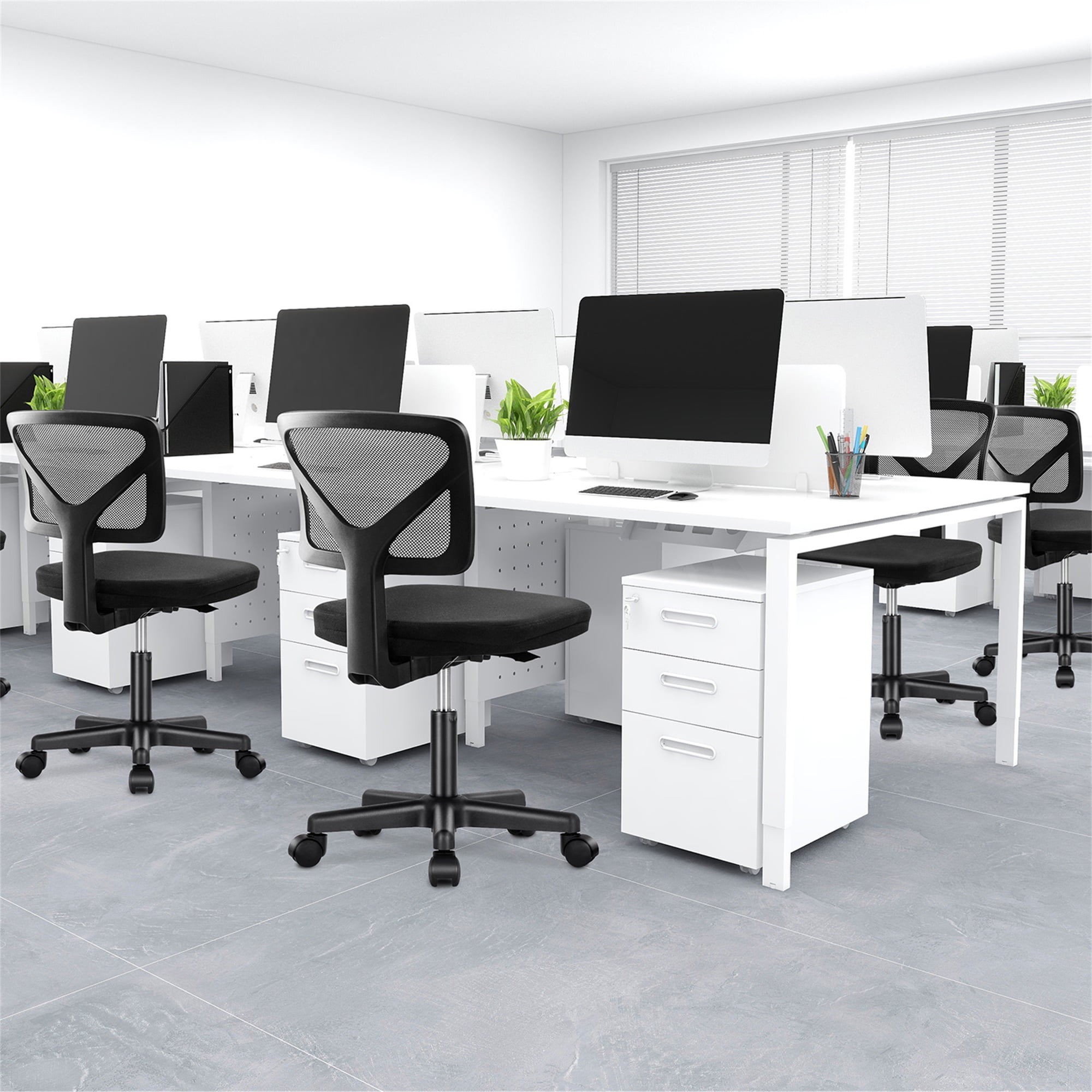 Topcobe Office Computer Desk Chair, Ergonomic Low Back Mesh Rolling ...