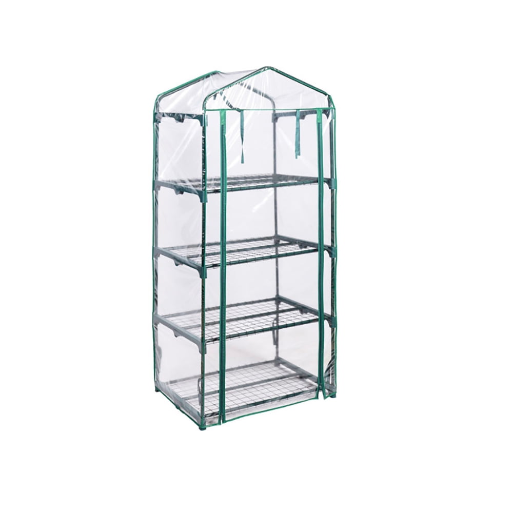 Topcobe Outdoor Portable Mini 4 Shelves Greenhouse, Vertical Shelf ...