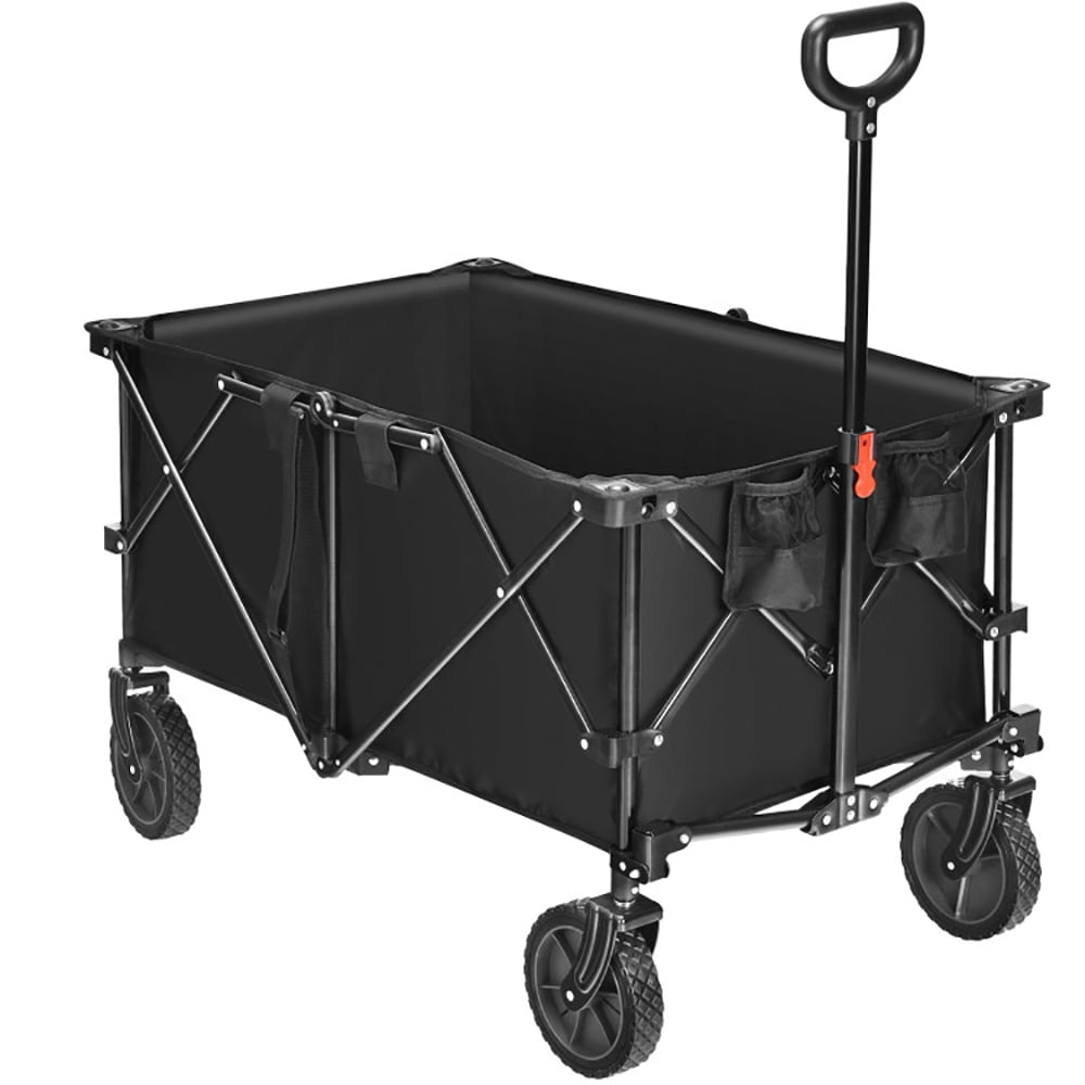 Topcobe Outdoor Utility Garden Trolley Buggy, Beach Wagon with Big ...