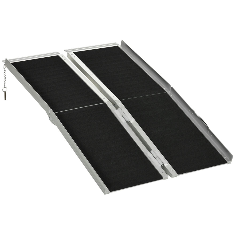 Topcobe Portable Wheelchair Ramp, Anti-Slip Folding Portable Ramp ...