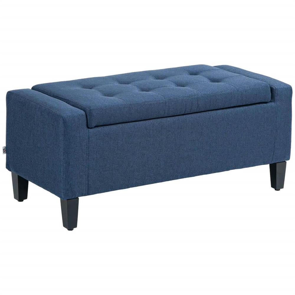 Topcobe Upholstered Ottoman Bench, Button Tufted Storage Ottoman ...