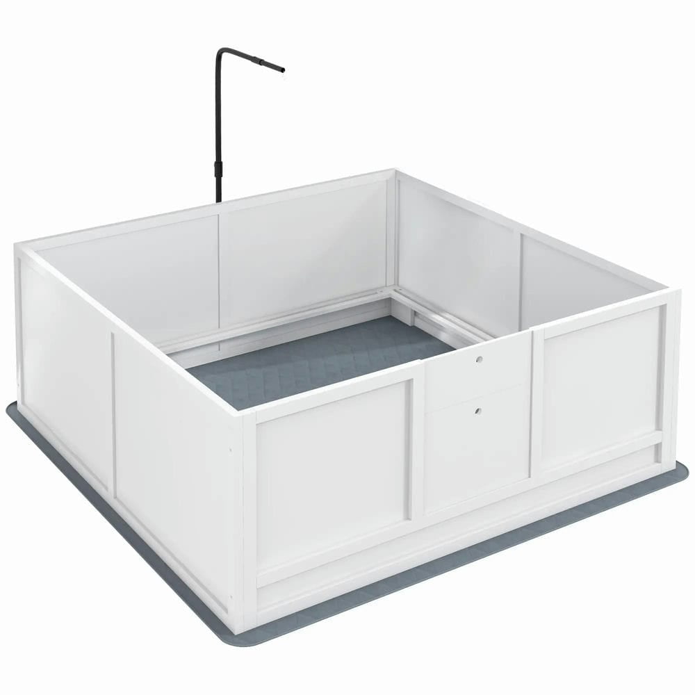 Topcobe Whelping Box for Puppies with Pee Pad, Pig Rail, Adjustable ...