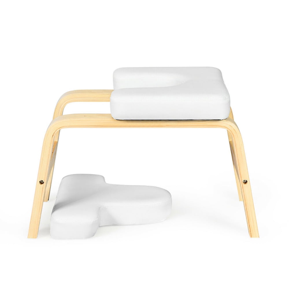 Topcobe Yoga Headstand Wood Stool with PVC Pads, Multifunctional Yoga ... Topcobe Yoga Headstand Wood Stool with PVC Pads, Multifunctional Yoga ...
