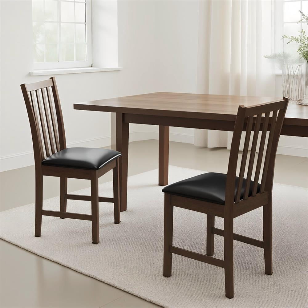 Topcobee Wooden Dining Chair Set of 2 with Rubber Wood Frame and Padded ...