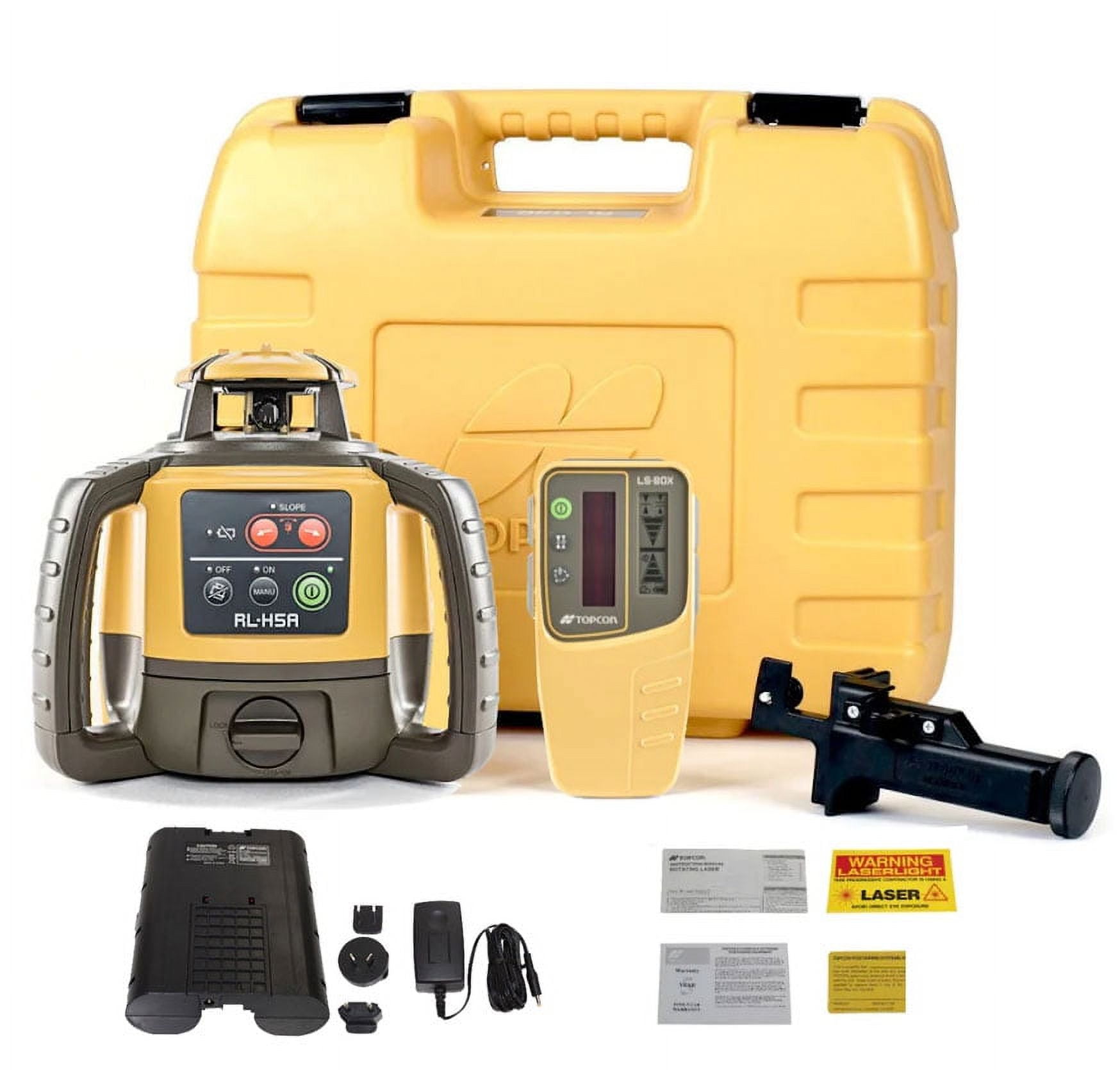 Topcon Rechargeable Horizontal Self-Leveling Rotary Laser RL-H5A with ...