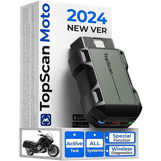 Topdon USA TPTSMOTO Top Scanner Bluetooth Motorcycle - Walmart.com