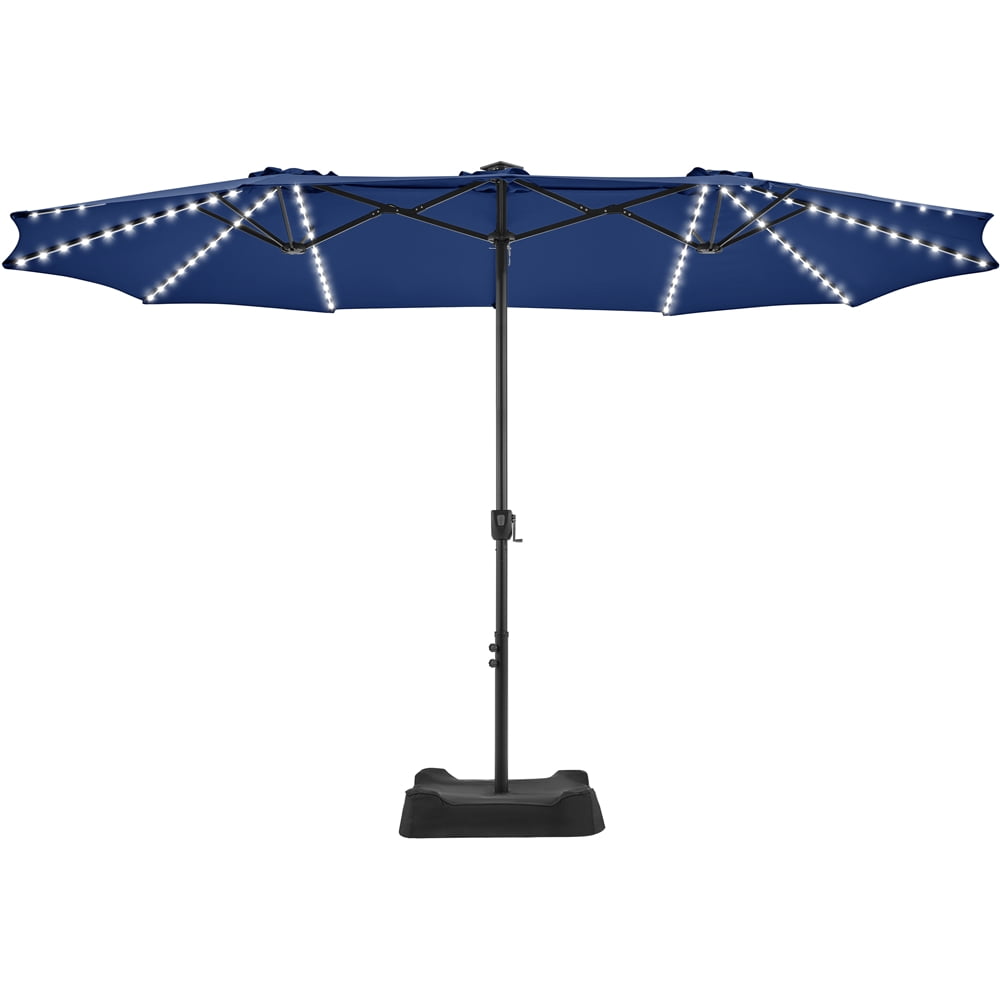 Topeakmart 15x9ft Outdoor Patio Umbrella with Multi Mode LED Light ...