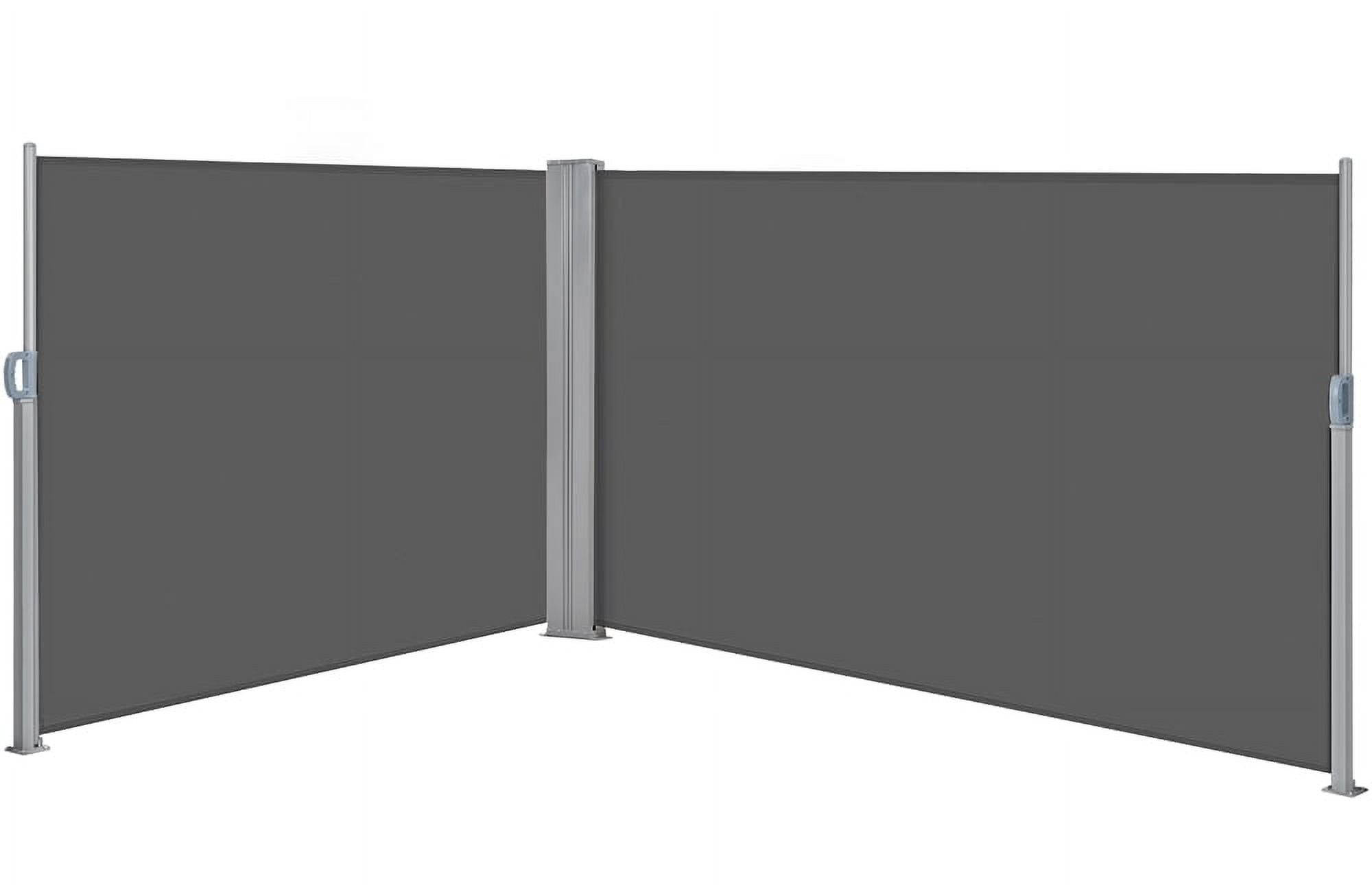 Topeakmart 19.7'L x 5.2'H Side Awning Double Retractable Screen for ...