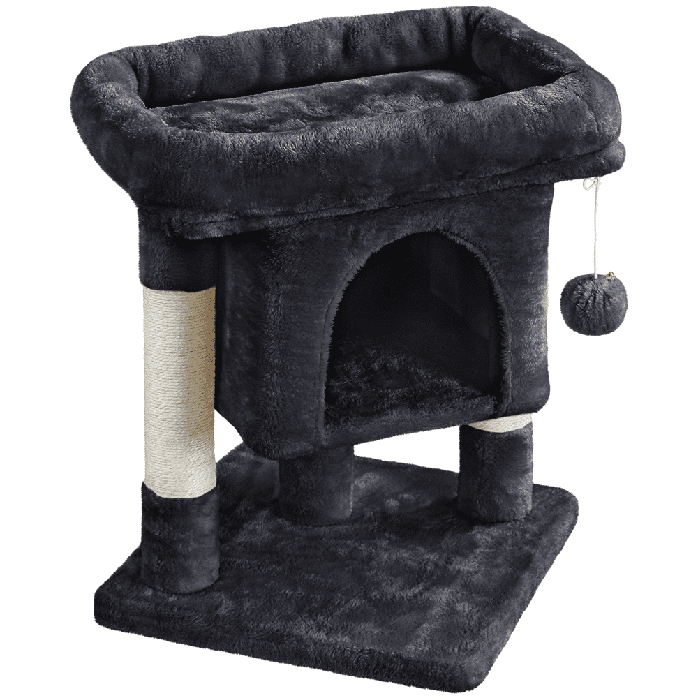 Topeakmart 23.5'' 2-Level Indoor Pet Kitten Cat Tree Condo with Perch ...