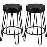 Topeakmart Set of 2 Adjustable Bar/Office Stools Square Back Counter ...
