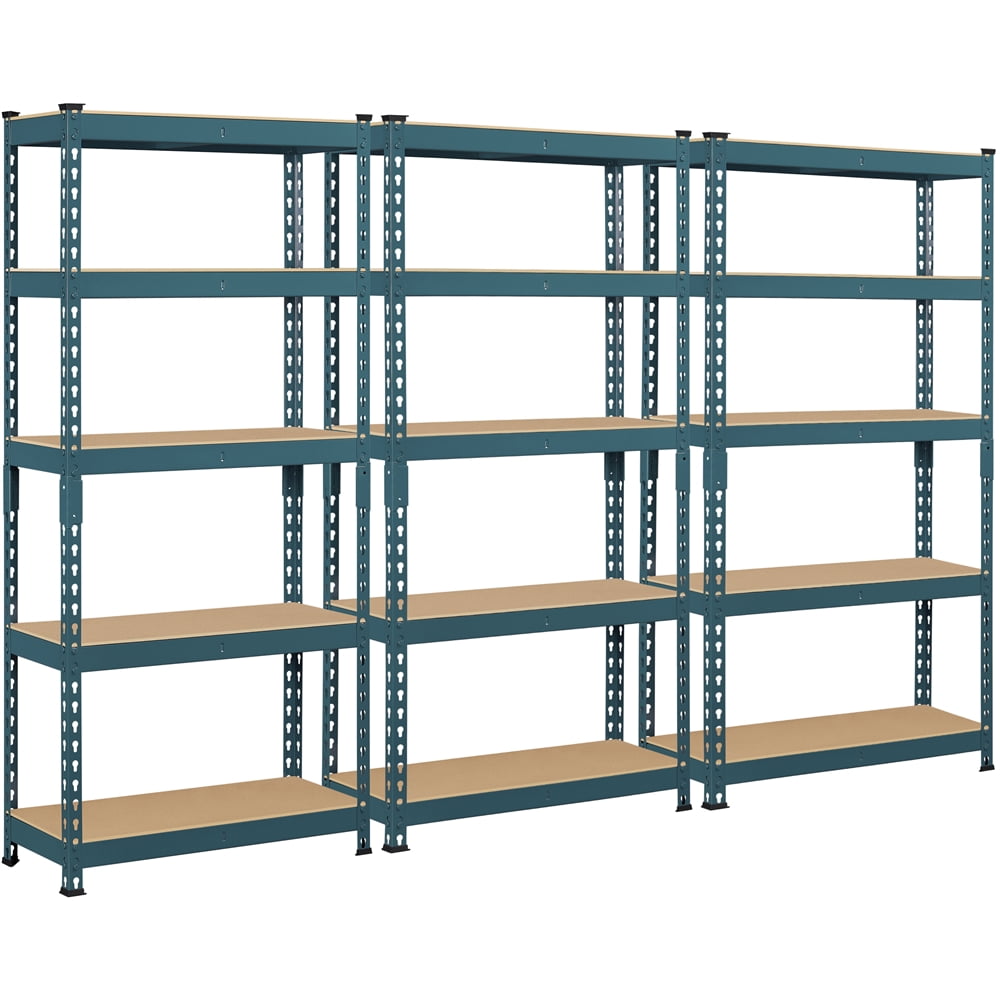 Topeakmart 5-Tier Metal Shelving Unit, Boltless Storage Shelf, 3-Piece ...