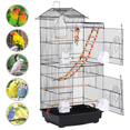 "Topeakmart 39"" Eco-Friendly Metal Parrot Cage with Stand Accessories ...