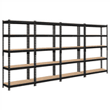 Topeakmart 4pc 5-Tier Boltless Metal Storage Shelves, Adjustable Heavy ...
