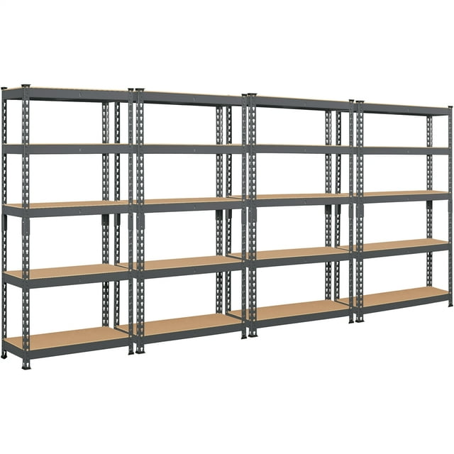 Topeakmart 4 Pieces of 5 Tiers Boltless Storage Shelf Goods Rack for ...