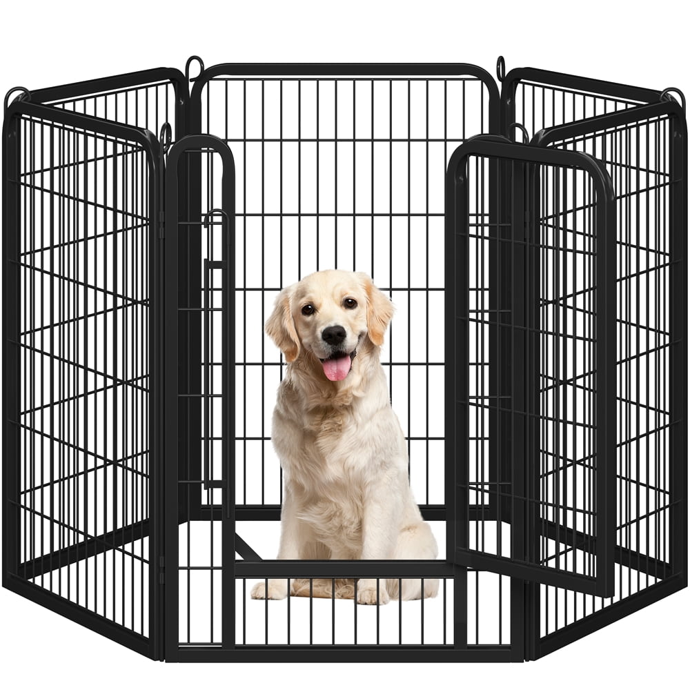 "Topeakmart 40"" Tall 6 Panels Metal Pet Playpen, Exercise Yard Pen for ...