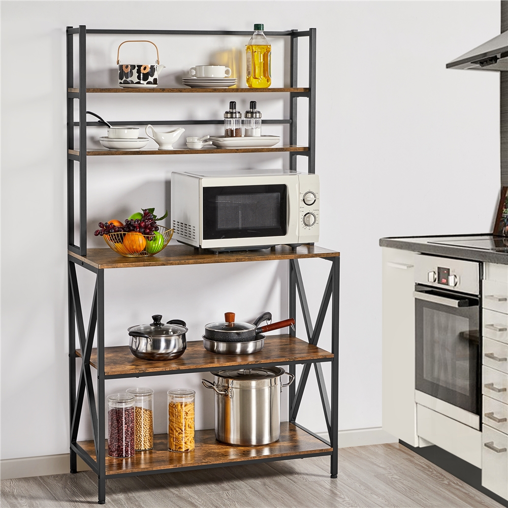 Best Choice Products 67in Counter-Height Baker's Rack w/ Locking Wheels ...