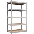 Yaheetech 5 Tier Metal Storage Rack with Adjustable Shelves, Silver ...